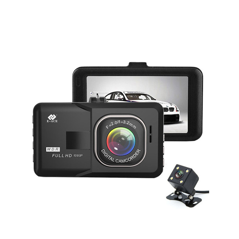 Dashcam Full HD 1080P With Two Cameras Memory Not included